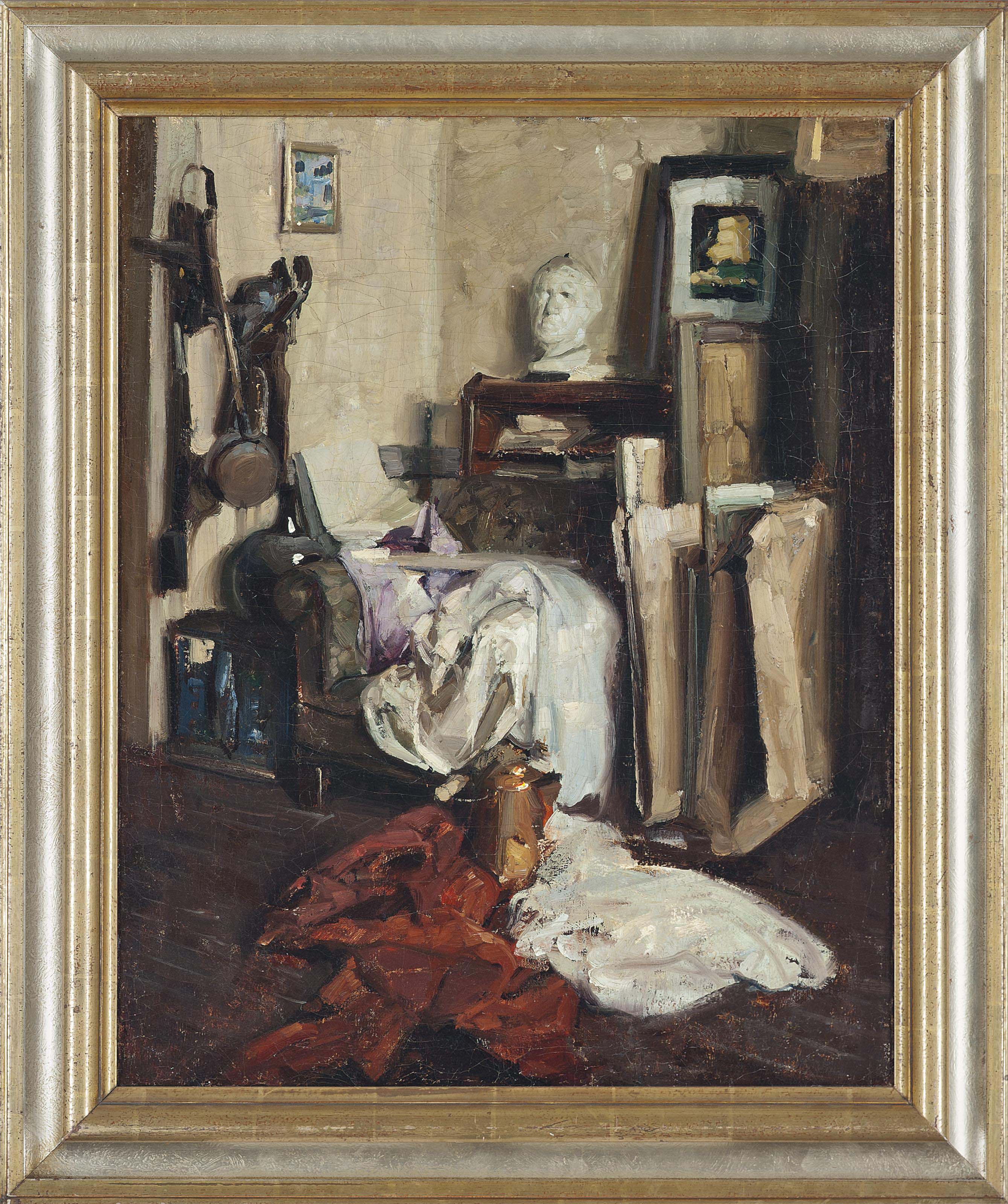 Dean Cornwell (American, 1892-1960) , The artist's studio | Christie's